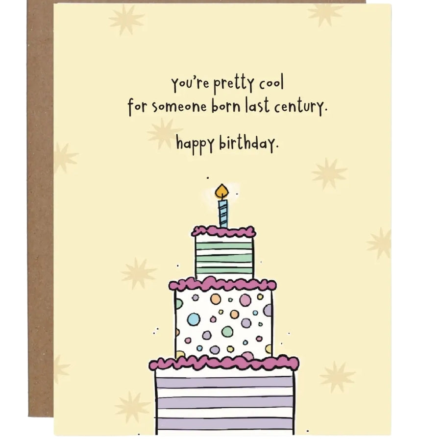 Born Last Century Birthday Card by Carolyn Draws at Maker House Co.