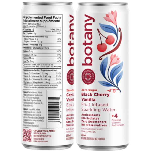Botany Fruit Infused Water - Black Cherry Vanilla by Collective Arts At Maker House Co.