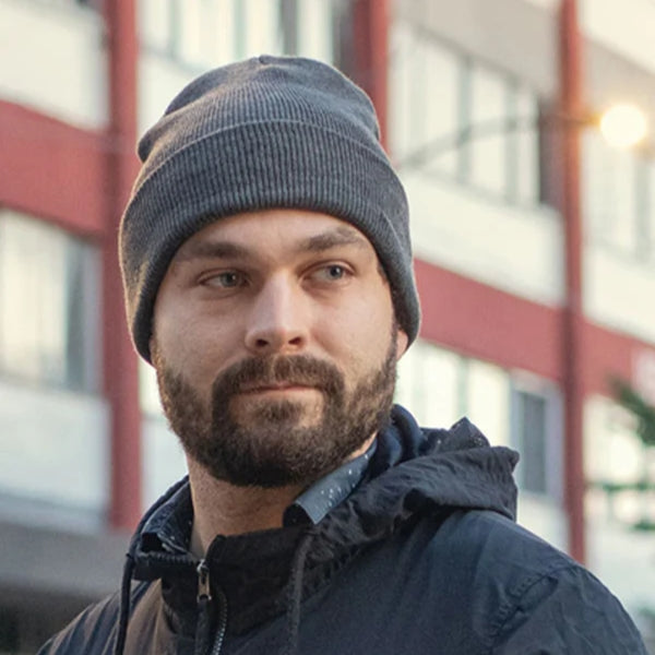 Cuffed Beanie Toque - White by Kootenay Knit at Maker House Co.