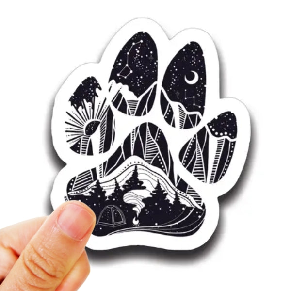 Dog Paw Vinyl Sticker by Mountain Mornings at Maker House Co.