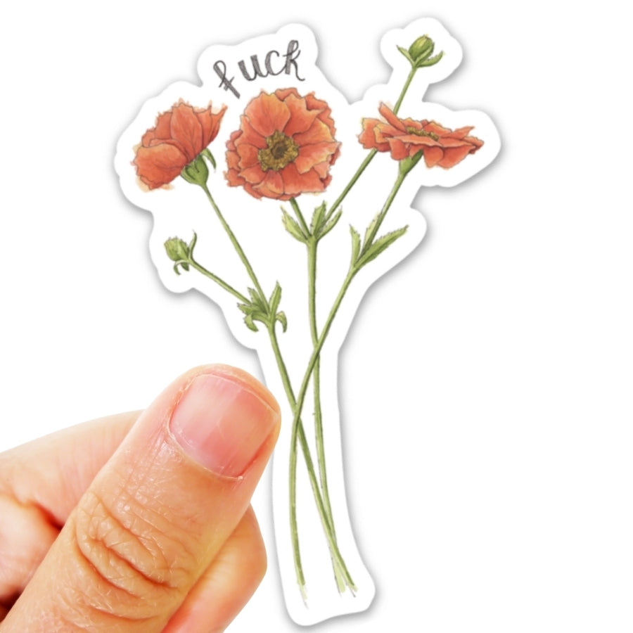 F Word Vinyl Sticker by Naughty Florals at Maker House Co.