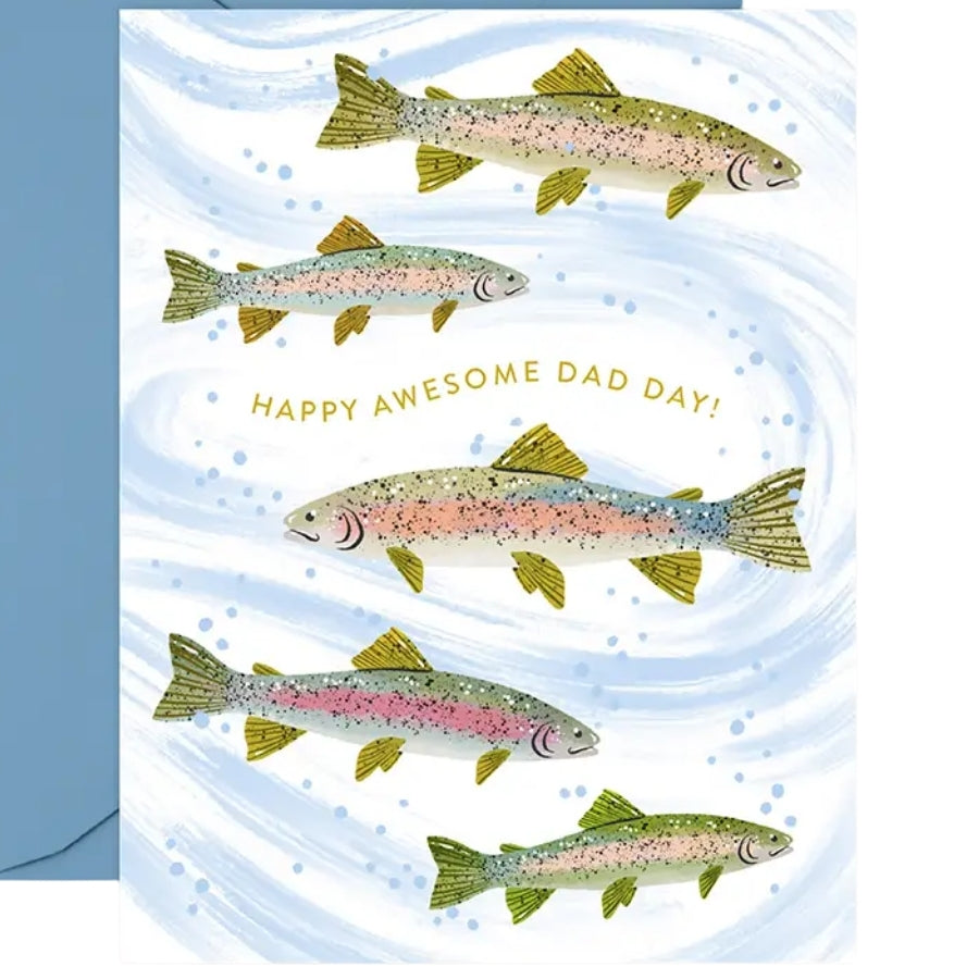 Happy Awesome Dad Day Card by Linden Paper Co. at Maker House Co.