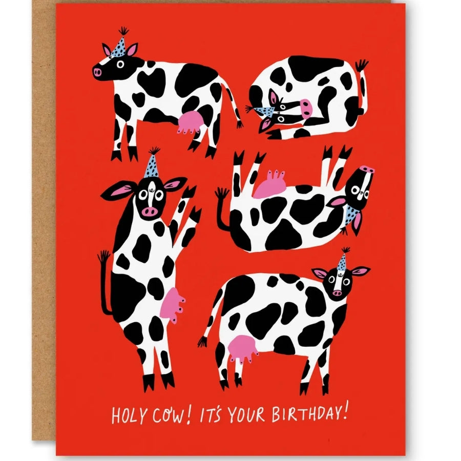 Holy Cow Birthday Card by Badger & Burke at Maker House Co.