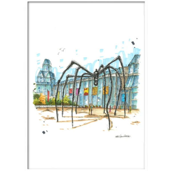 National Gallery & Maman Print (5" x 7") by Downtown Sketcher at Maker ...
