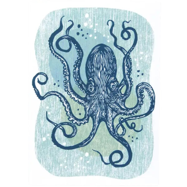 Octopus Art Print & Card By Hawk and Rose Press at Maker House Co.
