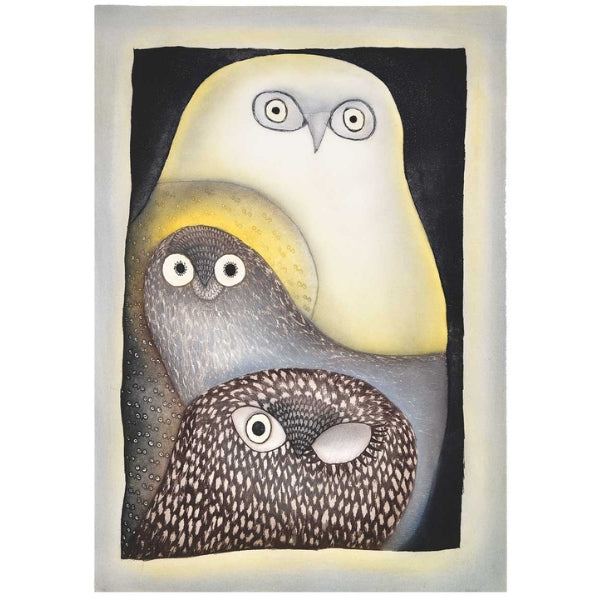 Owls in Moonlight Print (11" x 14") by Canadian Art Prints at Maker ...