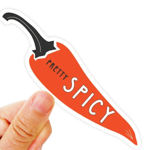 Pretty Spicy Chili Pepper Sticker By Pretty By Her at Maker House Co.