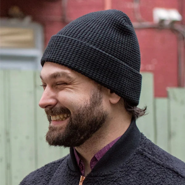 Recycled Waffle Knit Toque - Brown by Kootenay Knit at Maker House Co.