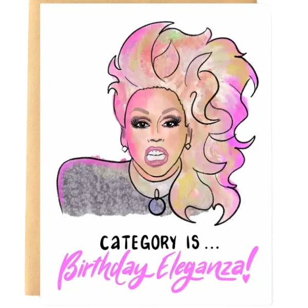 RuPaul Eleganza Birthday Card by Salt and Paper at Maker House Co.