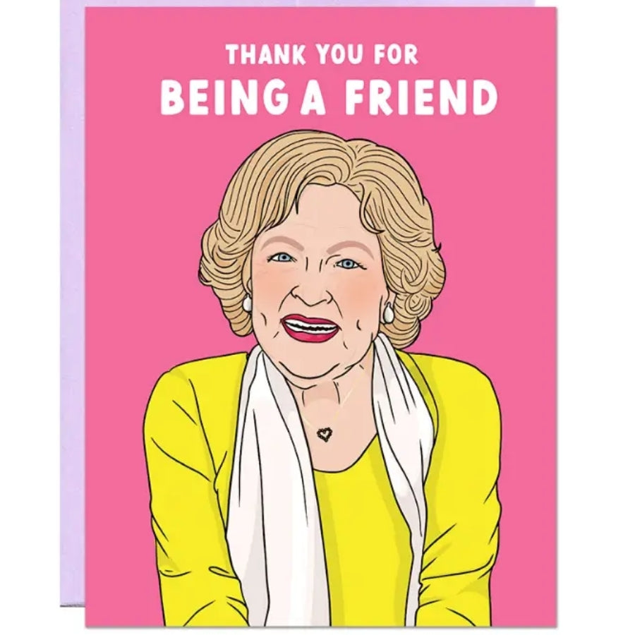 Thank You For Being A Friend Card by Party Mountain Paper at Maker ...