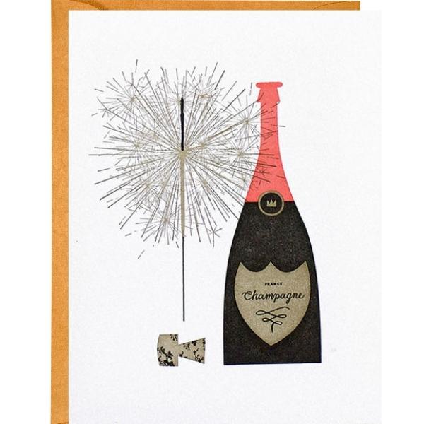 Champagne Congratulations Card by Everlovin' Press at Maker House Co.