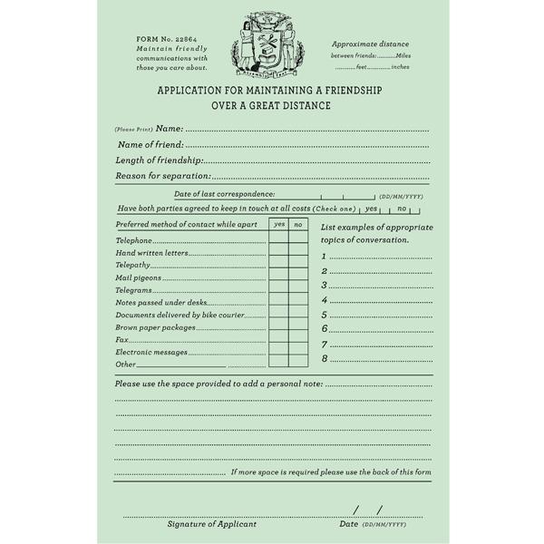 Friendship Application Letter by Assembly of Text at Maker House Co.