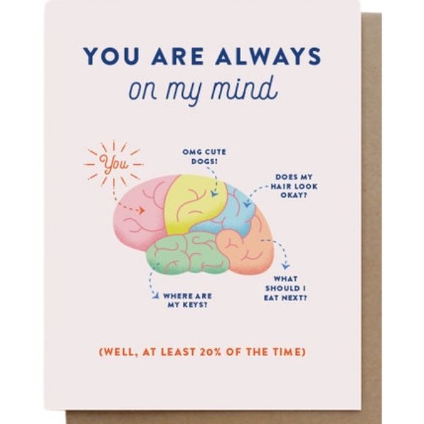 On My Mind Card by Quirky Paper Co. at Maker House Co.