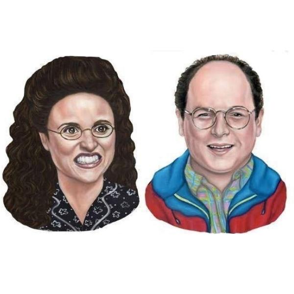 Seinfeld Magnet Set - Elaine and George by Andrea Hooge at Maker House Co.