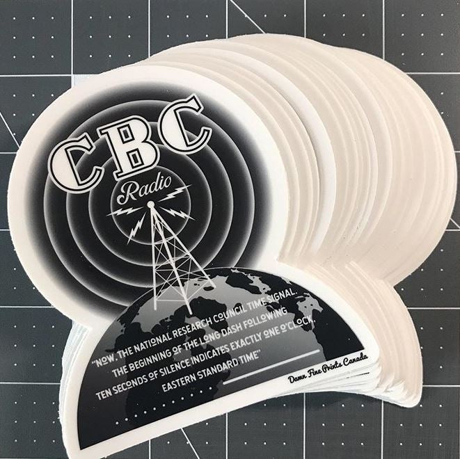 CBC Radio Time Signal Sticker by Damn Fine Prints at Maker House Co.