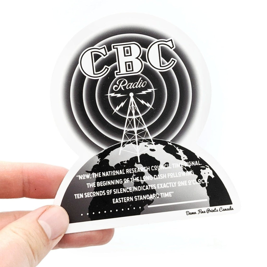 CBC Radio Time Signal Sticker by Damn Fine Prints at Maker House Co.