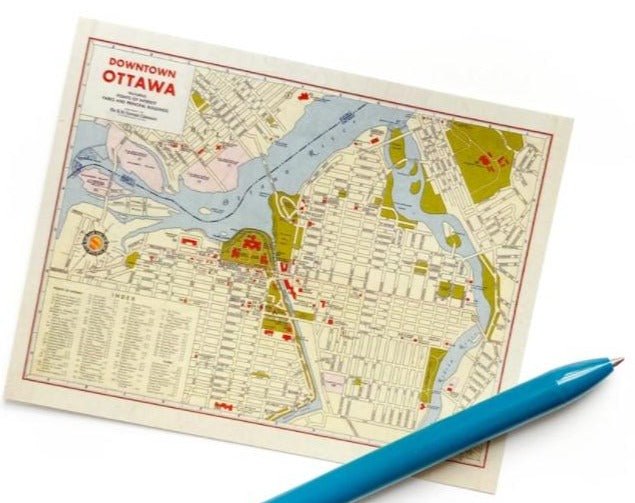 Downtown Ottawa Map Postcard by Sadie & June at Maker House Co.