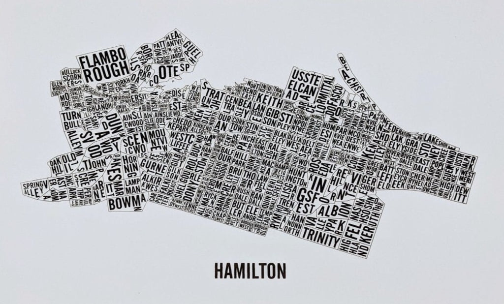 Hamilton Word Map by Alexandre Laquerre at Maker House Co.