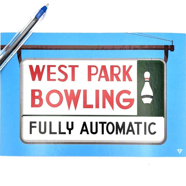 West Park Bowling Postcard by Damn Fine Prints at Maker House Co.
